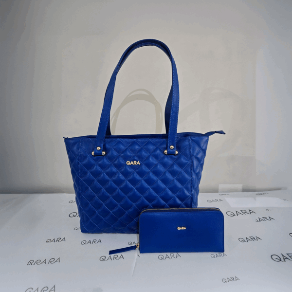 Cartera Rocío Azul y Billetera Azul | QARA